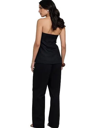 Victoria's Secret Summer Away Rhode Linen Pants - Black