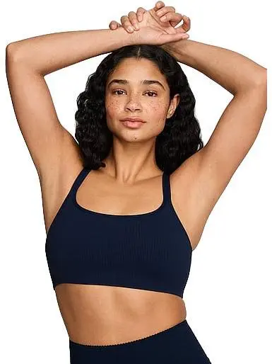 Pink Anywear Strappy Sports Bra - Blue
