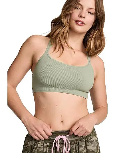 Pink Anywear Strappy Sports Bra - Green