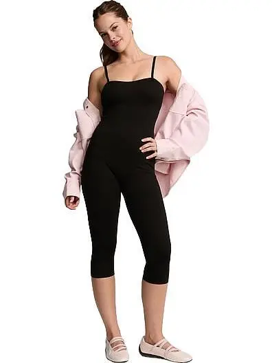 Pink Anywear Capri Onesie - Black
