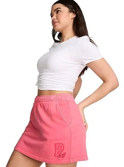 Pink Fleece Skort - Pink