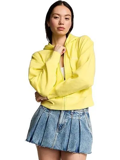 Pink Campus Fleece™ Shrunken Full-zip Hoodie - Yellow