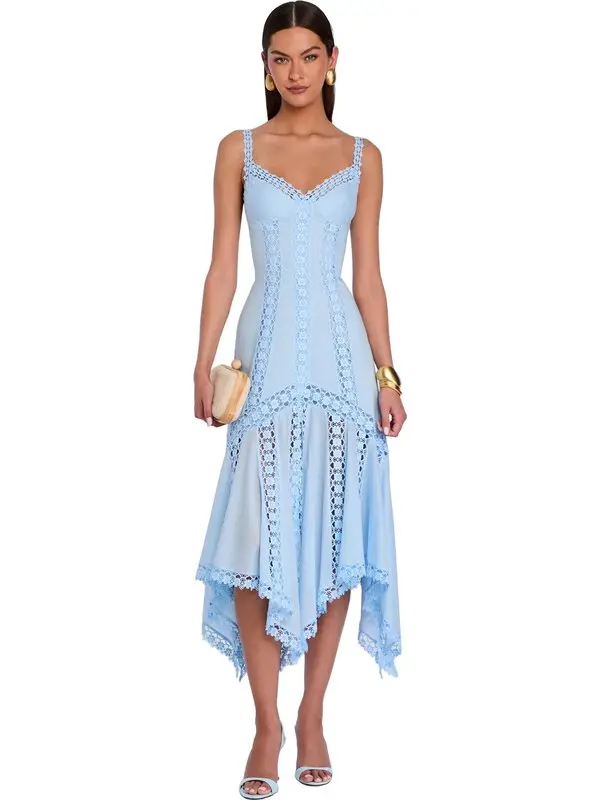 Charo Ruiz Ibiza Blossel Long Dress - Blue Artic