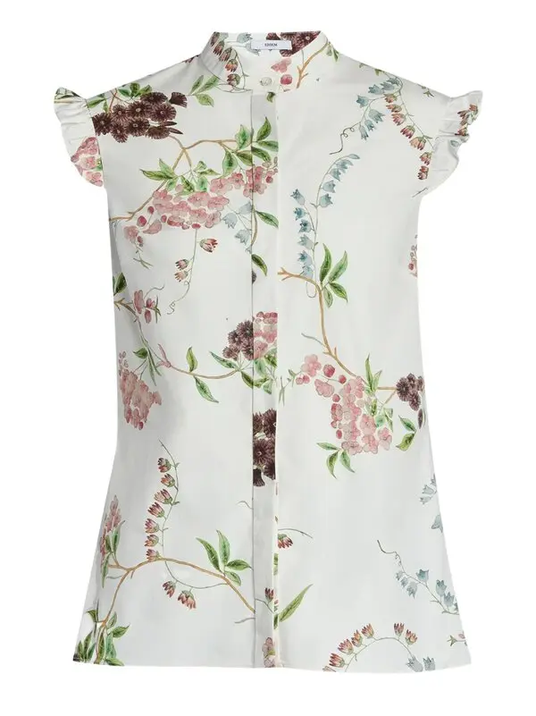 Erdem Floral Print Top - White