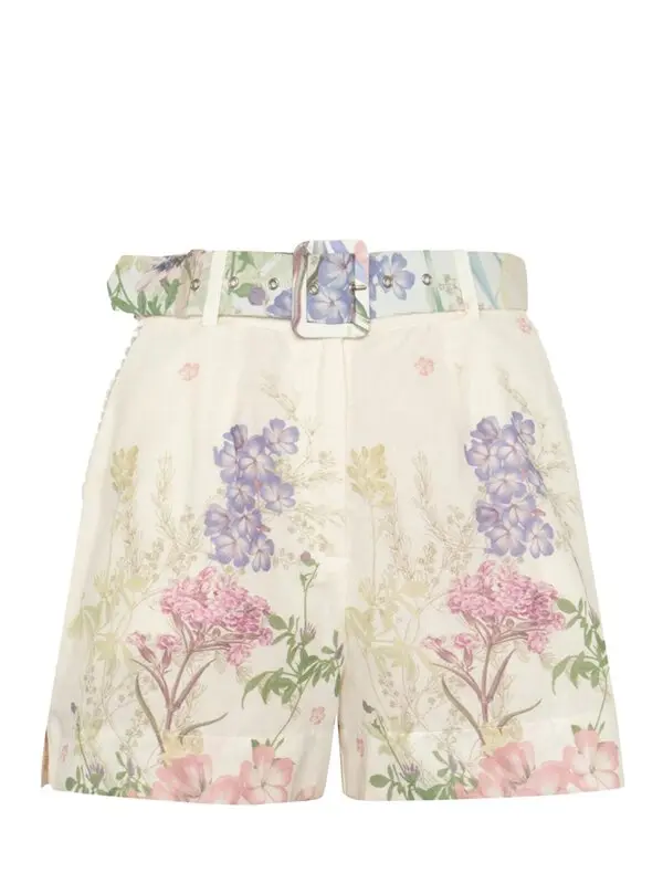 Charo Ruiz Ibiza Floral Pansy Shorts - White