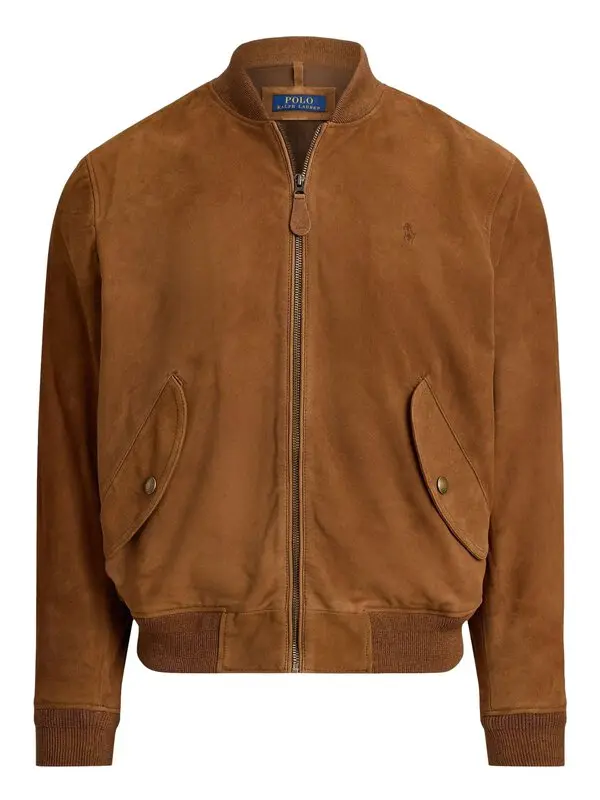 Polo Ralph Lauren Suede Bomber Jacket - Brown