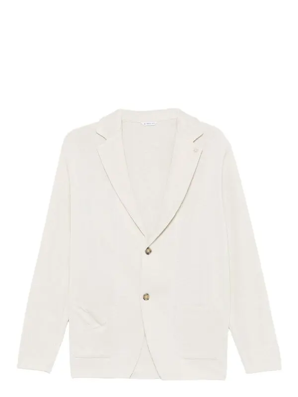 MANUEL RITZ Cardigan With Patch Pockets - White