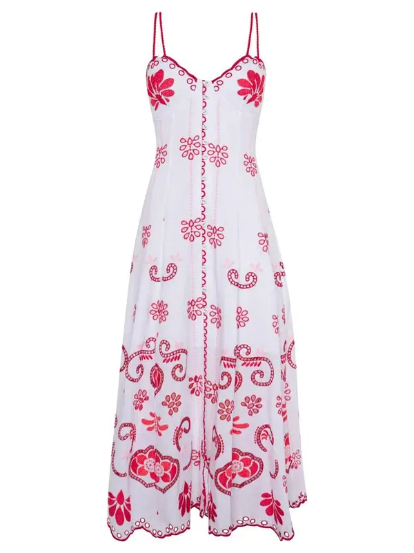 Charo Ruiz Ibiza Lorina Floral Dress - Red