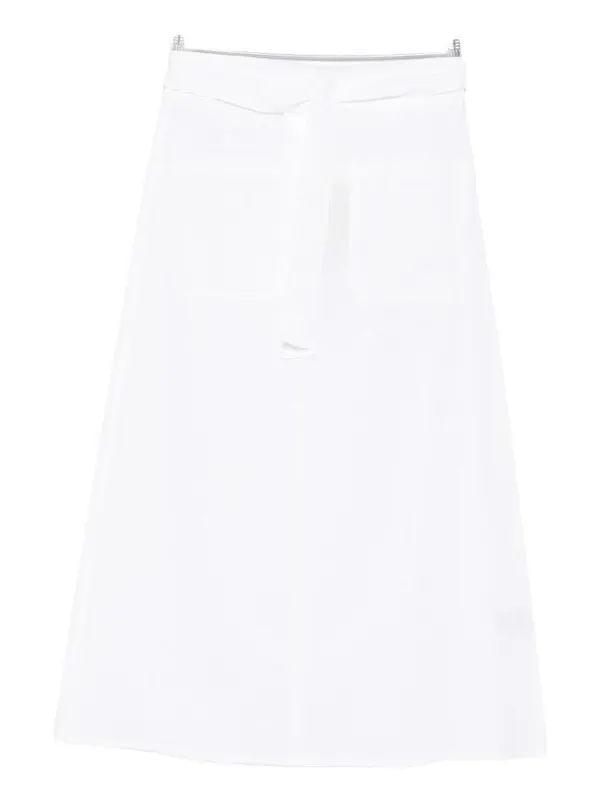 TOTEME Linen And Cotton Blend Skirt - White