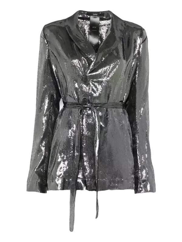 SAPIO Belted Jacket - Grey
