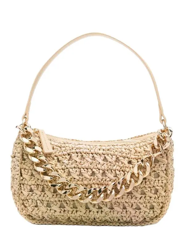 TWINSET Liliane Woven Chain-link Tote Bag - Neutrals