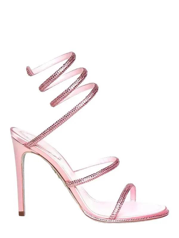 Rene Caovilla Cleo Strass Spiral Sandals - Pink