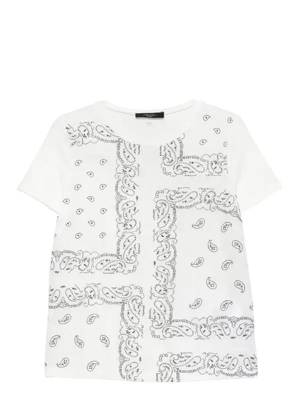 Max Mara Genio Patterned Top - White