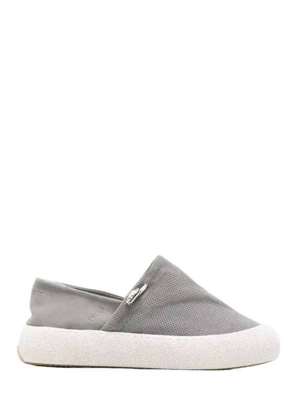 SANTHA Perforated Slip-on Sneakers - Grey