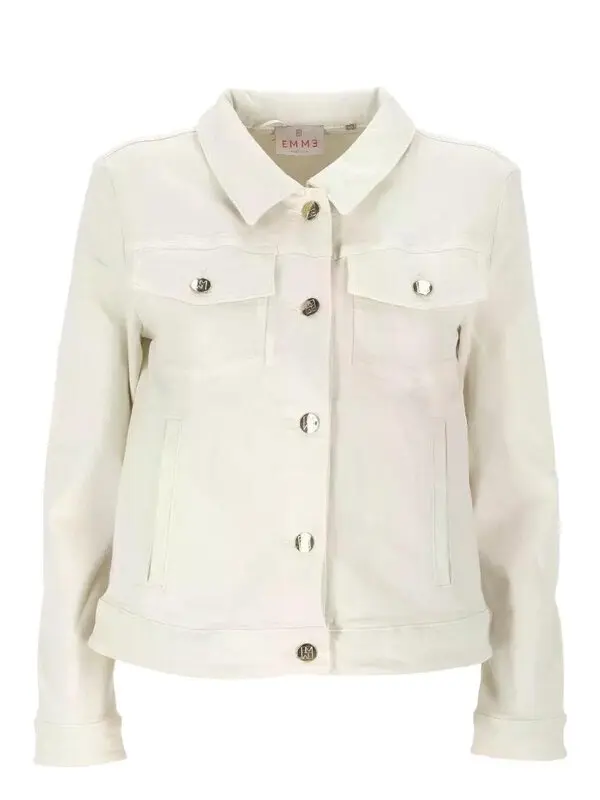 Marella Logo-button Denim Jacket - Neutrals