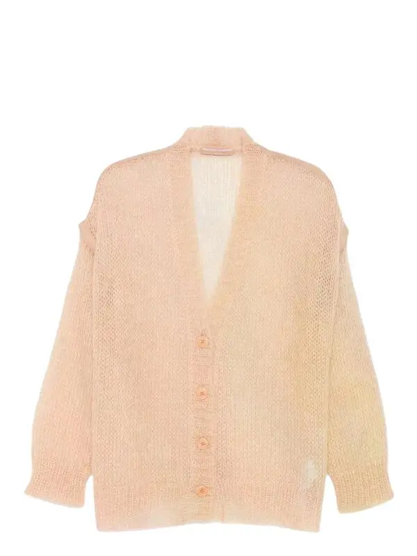 Ermanno Scervino Open-knit V-neck Cardigan - Neutrals