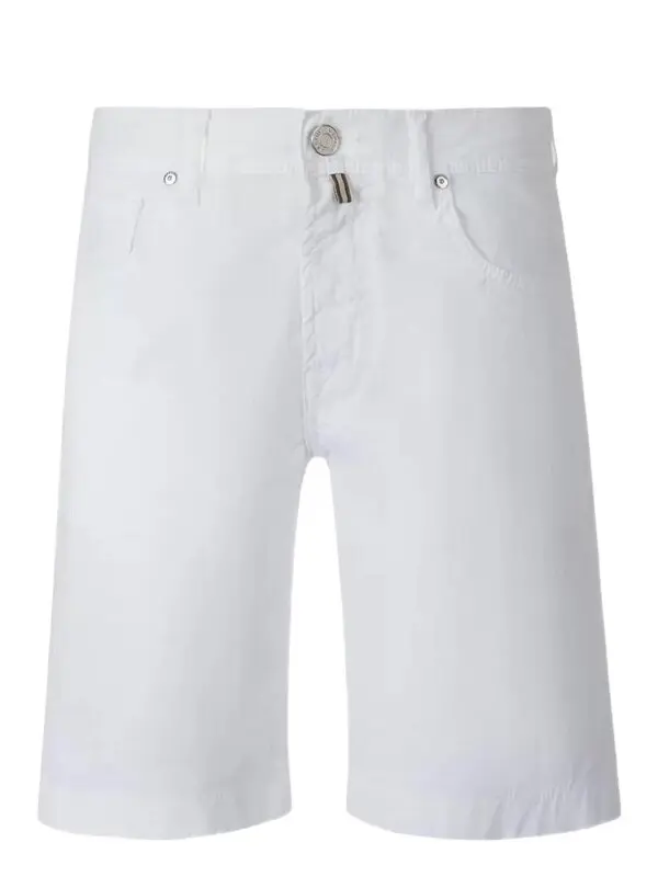 Jacob Cohen Logo-patch Denim Shorts - White