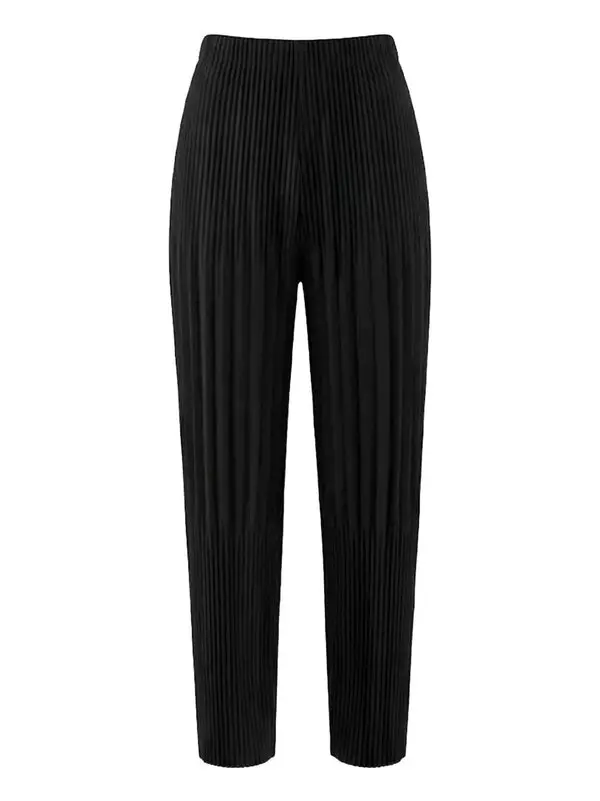 Issey Miyake Plissé-effect Trousers - Black