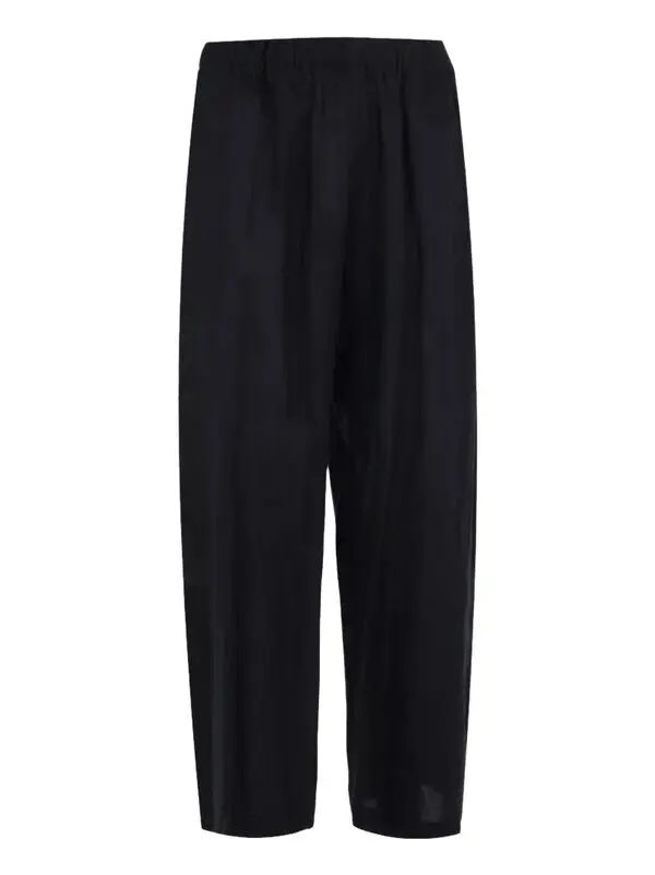 Fabiana Filippi Elasticated-waistband Linen Trousers - Blue