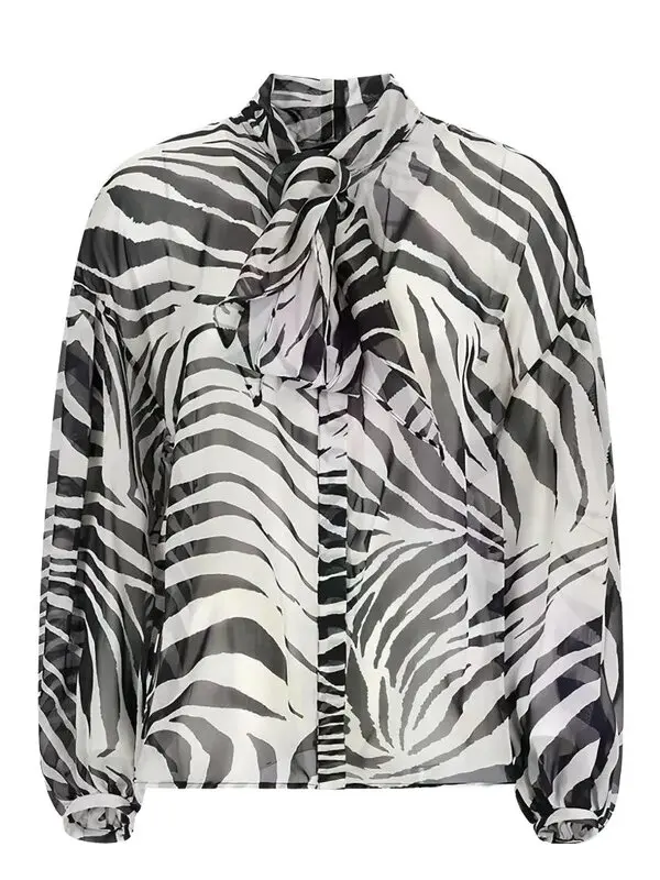 Max Mara Zebra-print Blouse - White