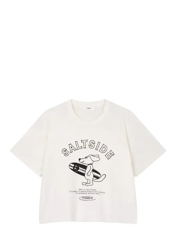 STUDIO TOMBOY Graphic-print T-shirt - Neutrals