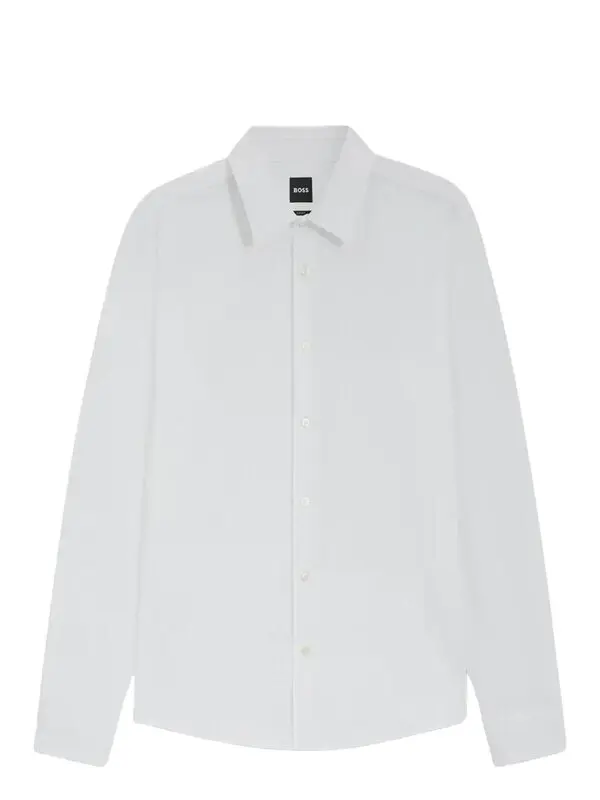 BOSS Long-sleeve Button-down Shirt - White
