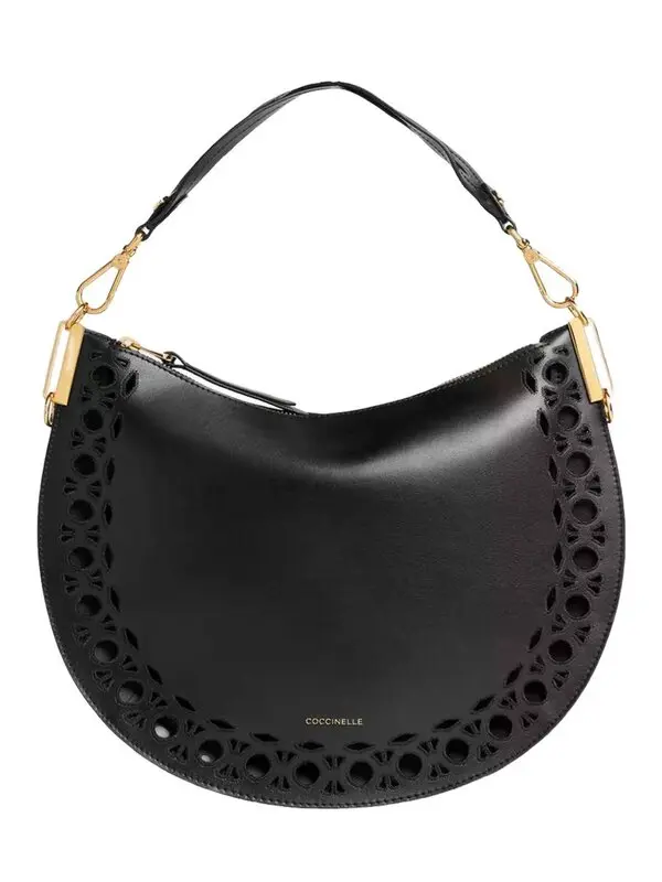 COCCINELLE Medium Sunup Leather Shoulder Bag - Black