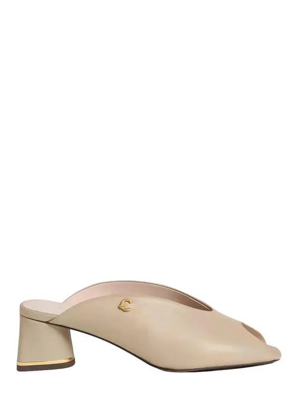 COCCINELLE C-everyday Peep-toe Block-heel Sandals - Neutrals