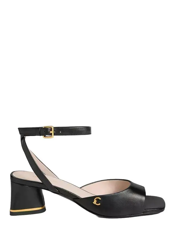 COCCINELLE Logo-plaque Ankle-strap Sandals - Black