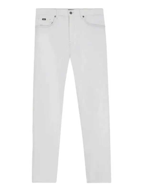 BOSS Logo-patch Slim Fit Jeans - White