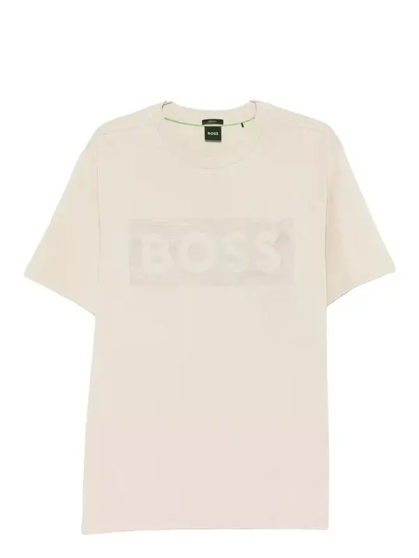 BOSS Logo-print Short-sleeve T-shirt - Neutrals