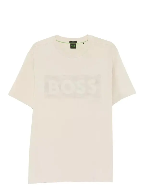 BOSS Logo-print Short-sleeve T-shirt - Neutrals