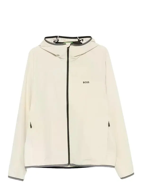 BOSS Logo-motif Hooded Jacket - Neutrals