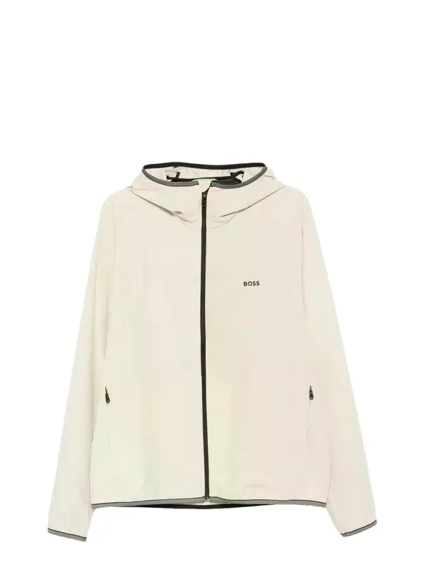 BOSS Logo-motif Hooded Jacket - Neutrals