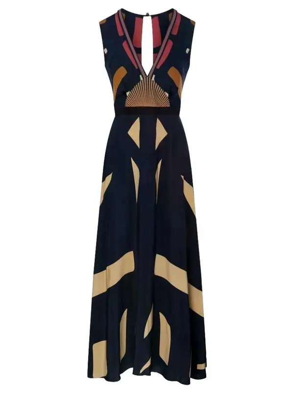 VOLANTIS Ginko Maxi Dress - Blue