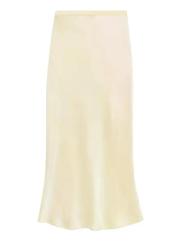 ANINE BING Bar Silk Midi Skirt - Yellow
