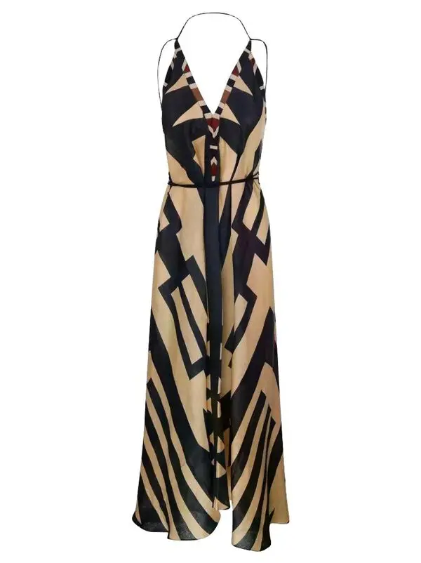 VOLANTIS Sunset Midi Dress - Neutrals