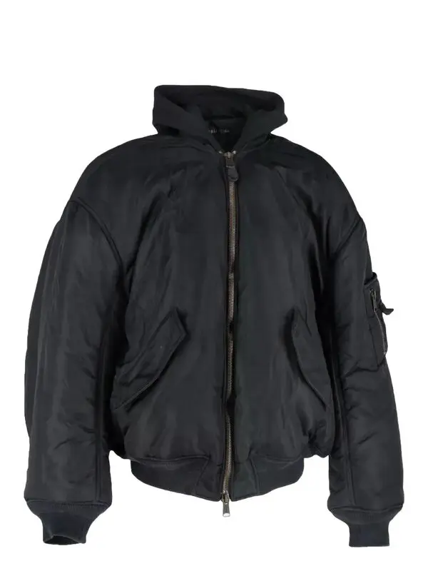 Balenciaga Layered Bomber Jacket - Black