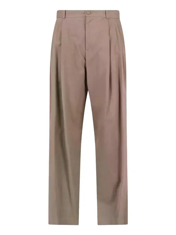 THE ROW Tibor Pleated Trousers - Neutrals