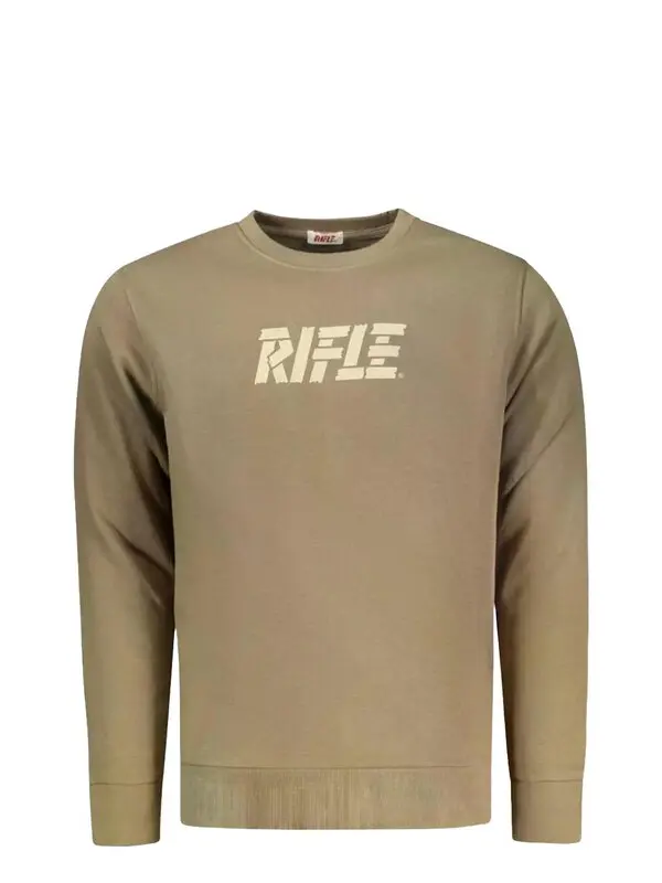 RIFLE Logo-print Cotton Sweatshirt - Neutrals