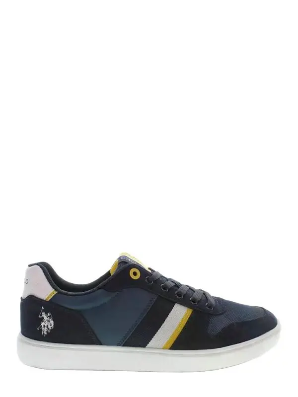 U.s. Polo Assn. Suede Panelled Striped Sneakers - Blue