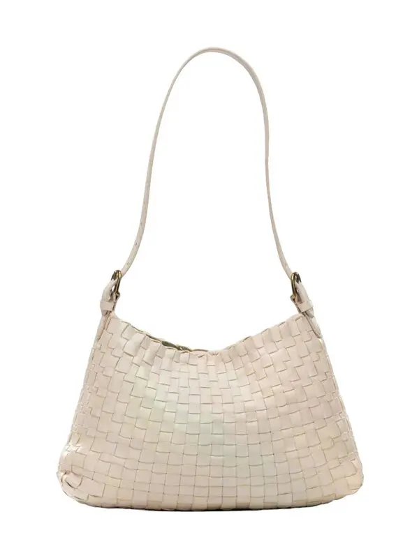 Dragon Diffusion Salvage Woven Leather Shoulder Bag - Neutrals