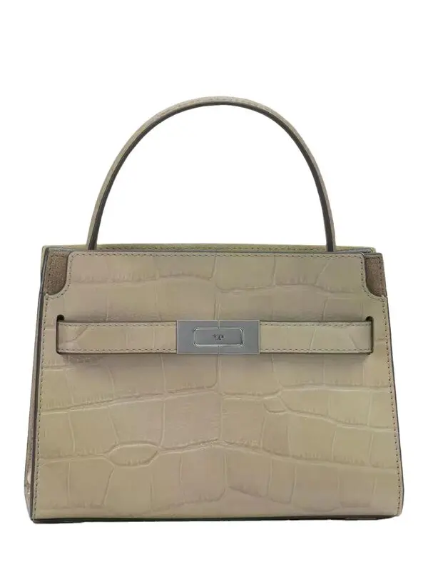Tory Burch Lee Radziwill Croc-effect Leather Tote - Neutrals