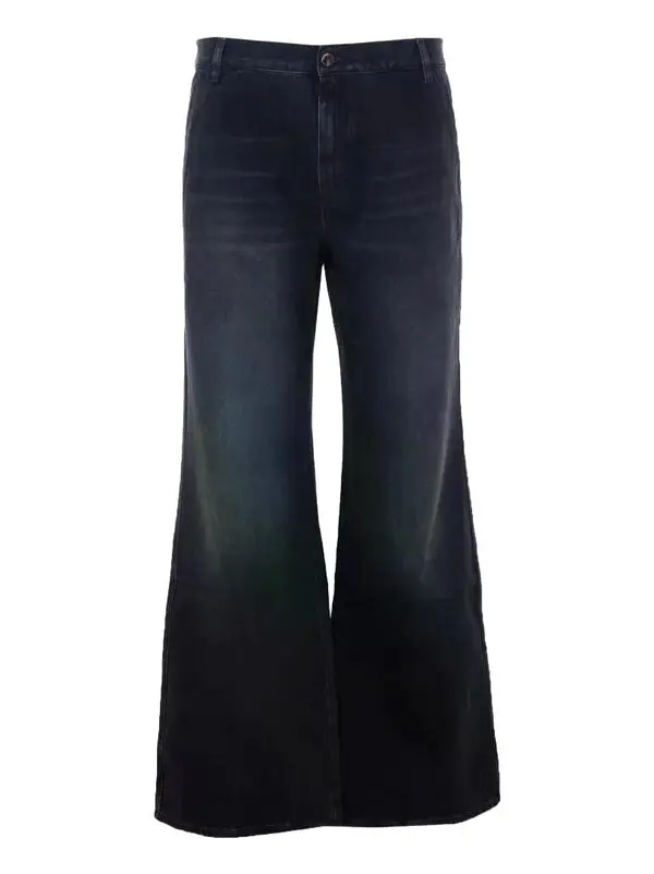 Amiri Logo-patch Wide-leg Jeans - Grey