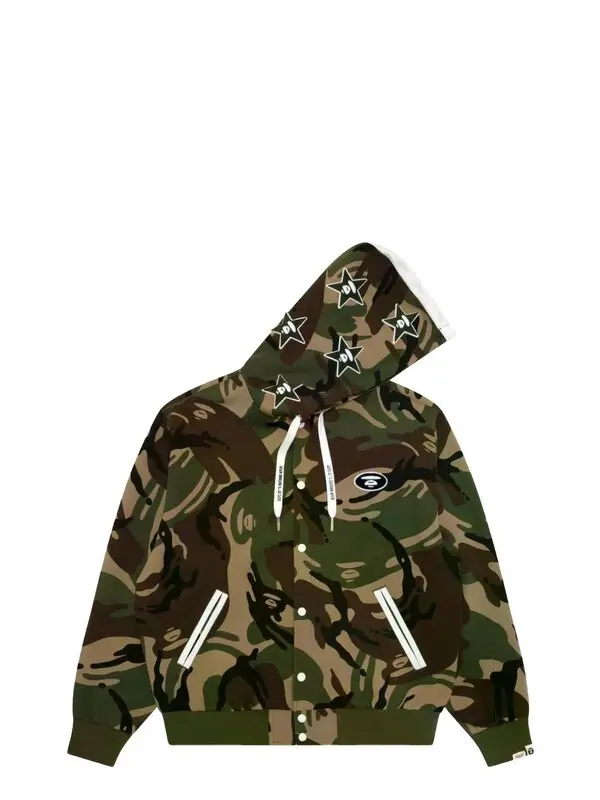 AAPE BY *A BATHING APE Moonface Camo-print Hoodie - Green