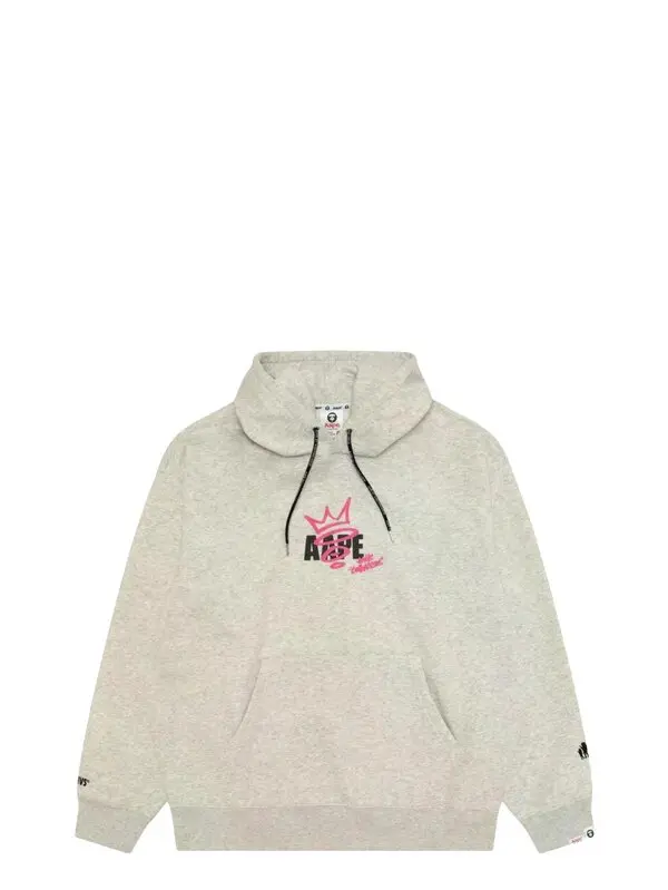 AAPE BY *A BATHING APE Aapeunvs Moonface Graphic Hoodie - Grey