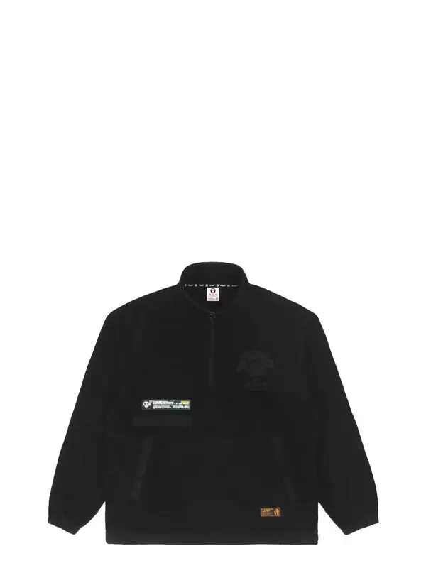 AAPE BY *A BATHING APE Moonface Half-zip Sweatshirt - Black