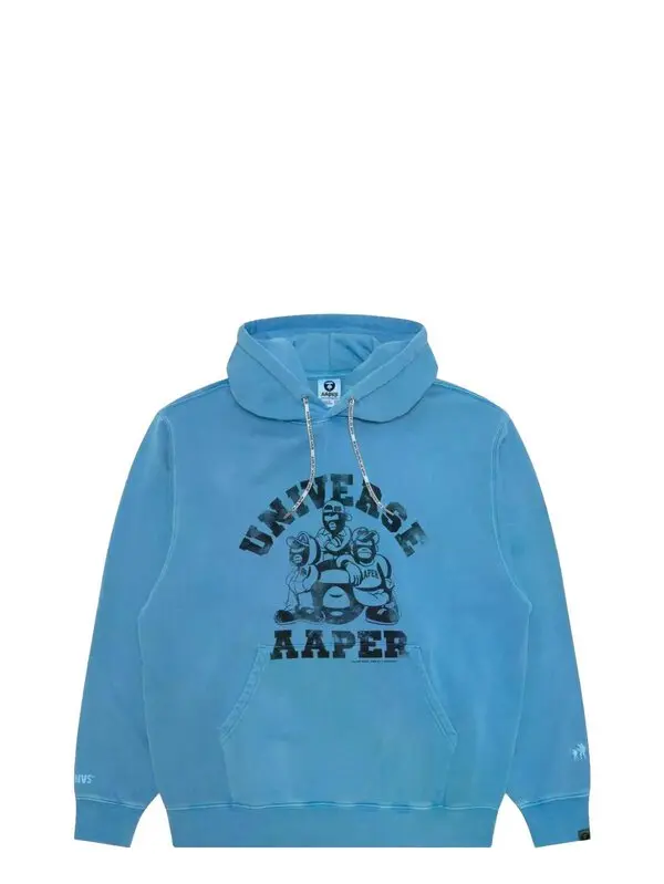 AAPE BY *A BATHING APE Graphic Print Hoodie - Blue