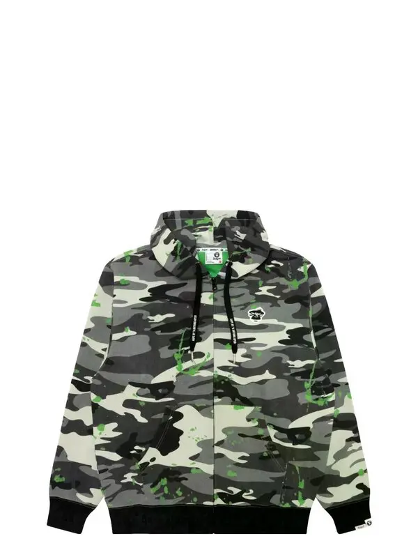 AAPE BY *A BATHING APE Moonface Camo-print Hoodie - Grey