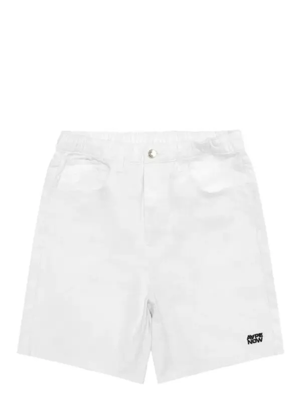AAPE BY *A BATHING APE Moonface Denim Shorts - White